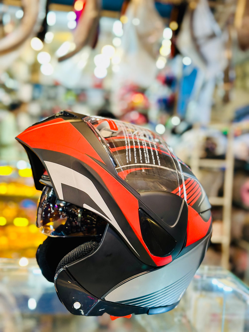 Zain Flip up Helmet Duel visor with washable padding – Royal Autos Fsd