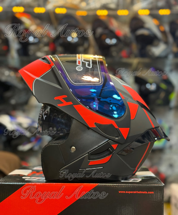 SuperAir 902 Helmet smart shape with Spoiler DOT certified Helmet SP90 ...